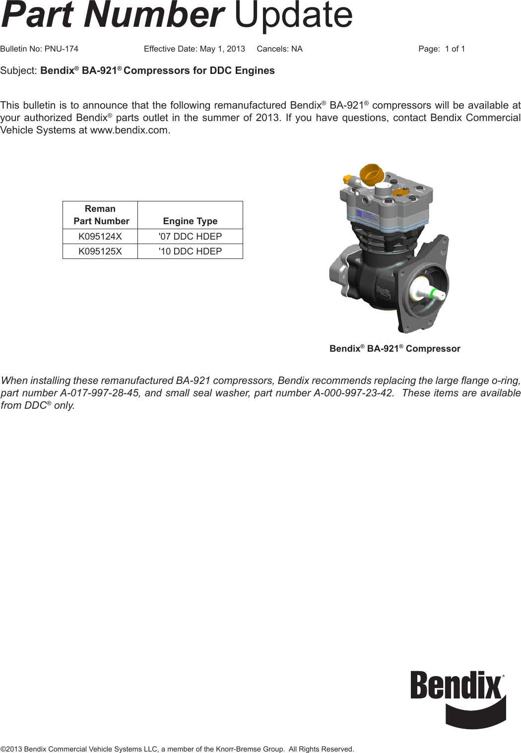 Bendix Pnu 174 Users Manual