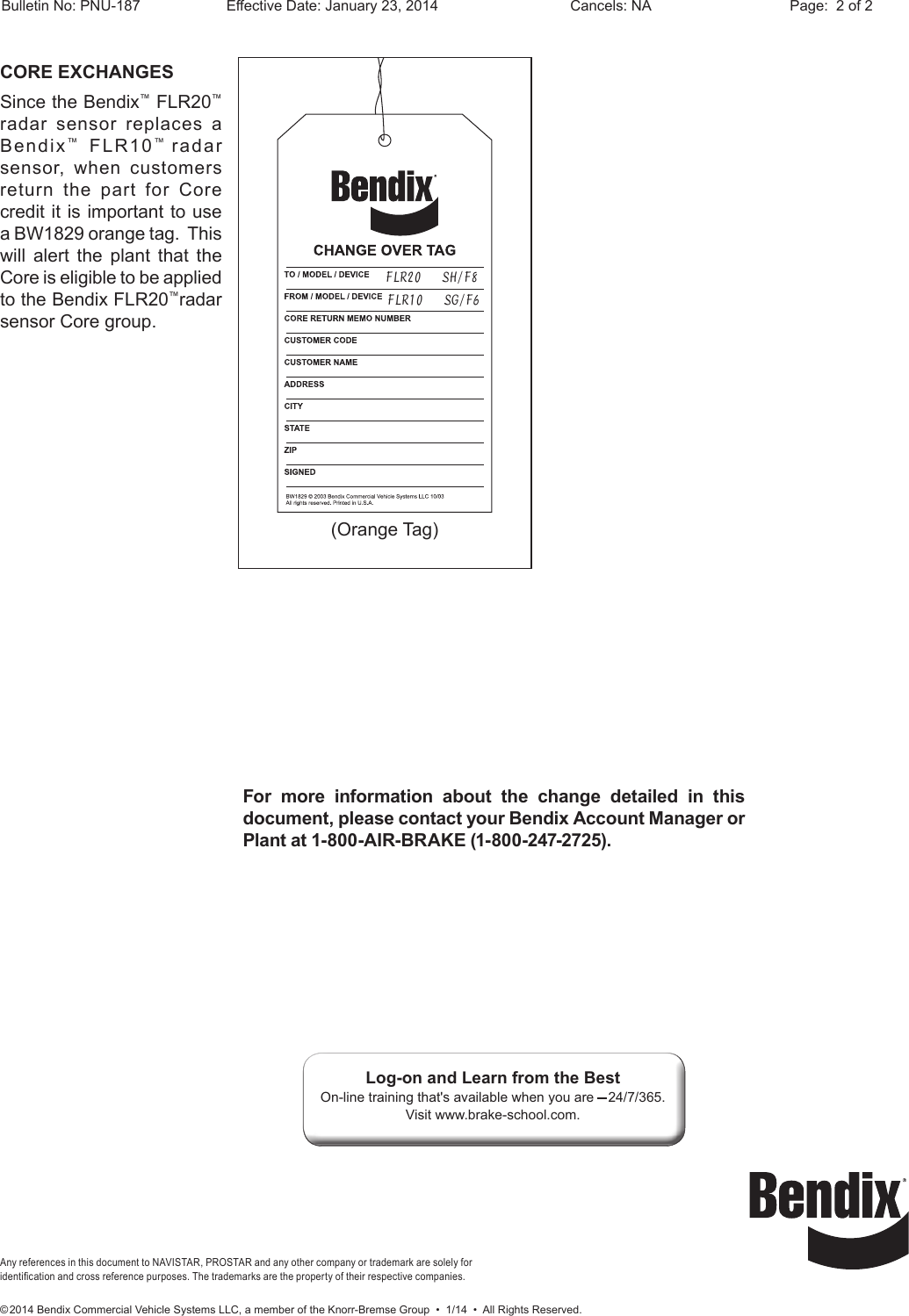 Bendix Pnu 187 Users Manual