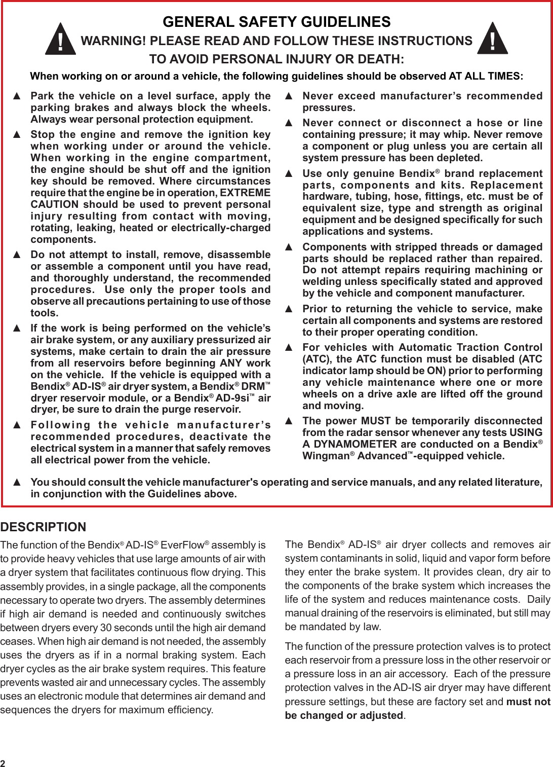 Bendix Sd 08 2417 Users Manual