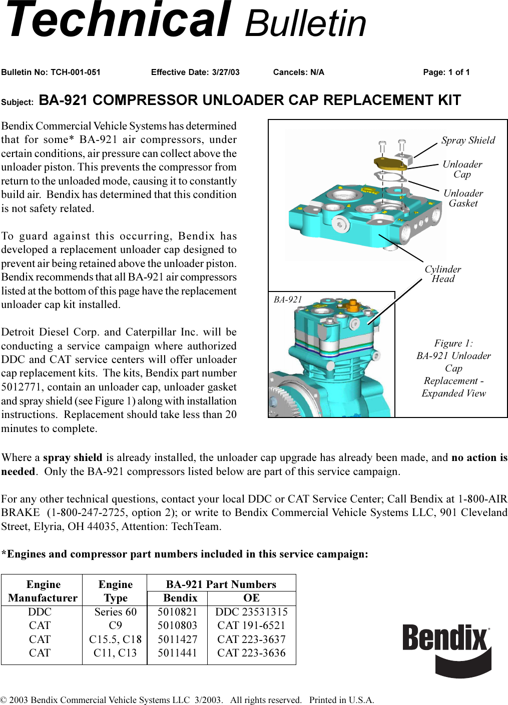 Bendix Tch 001 051 Users Manual Tch001051_DDCAT.p65