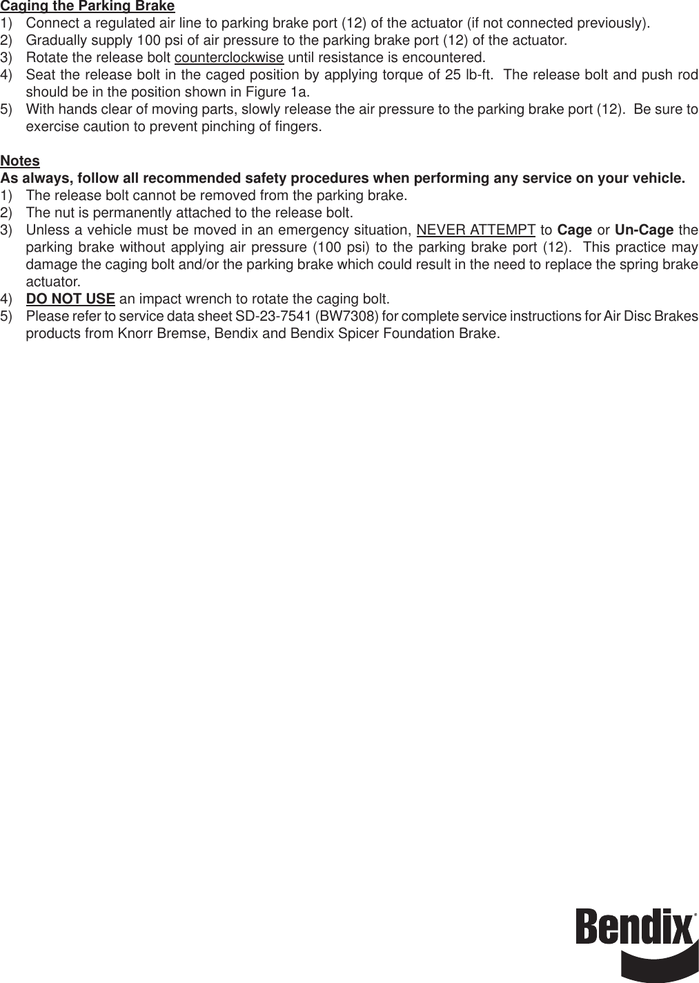 Bendix Tch 002 006 Users Manual In Process