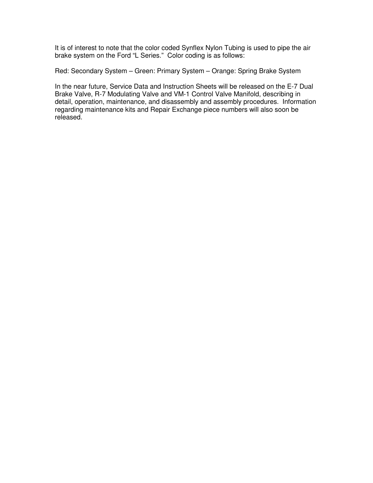 Bendix Tch 003 002 Users Manual Technical Bulletin