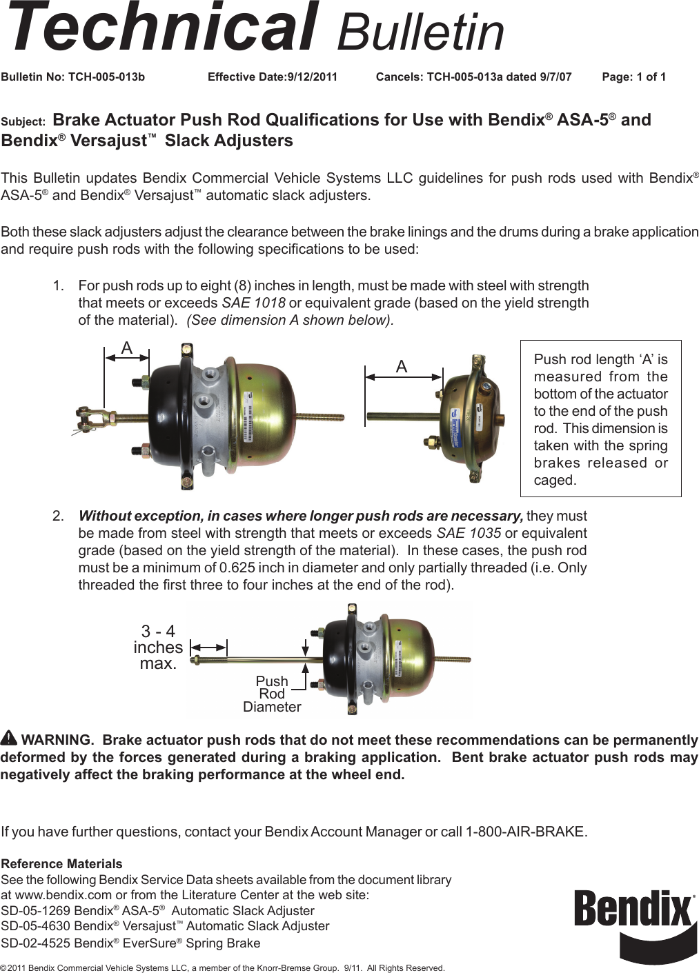 Bendix Tch 005 013 Users Manual
