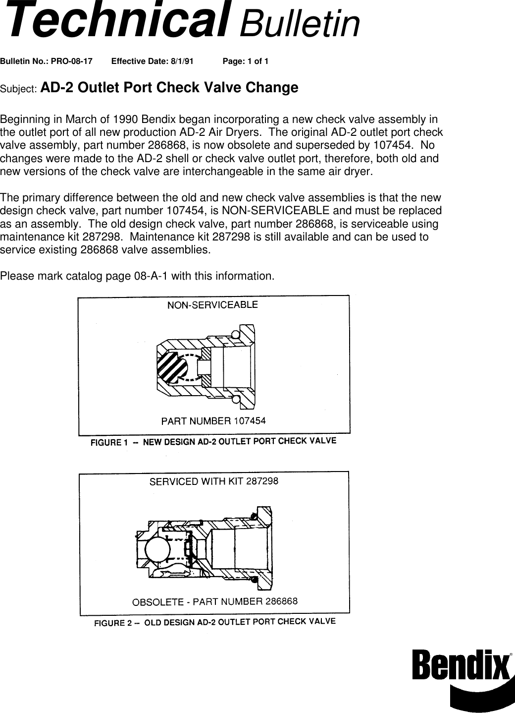 Bendix Tch 008 017 Users Manual Technical Bulletin