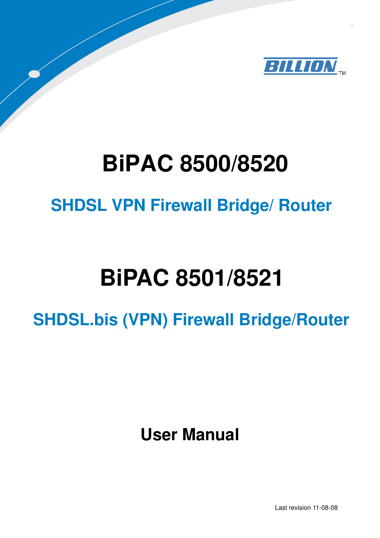 Billion Electric Company Bipac 8500 8520 Users Manual 8521 User Manual_1.81