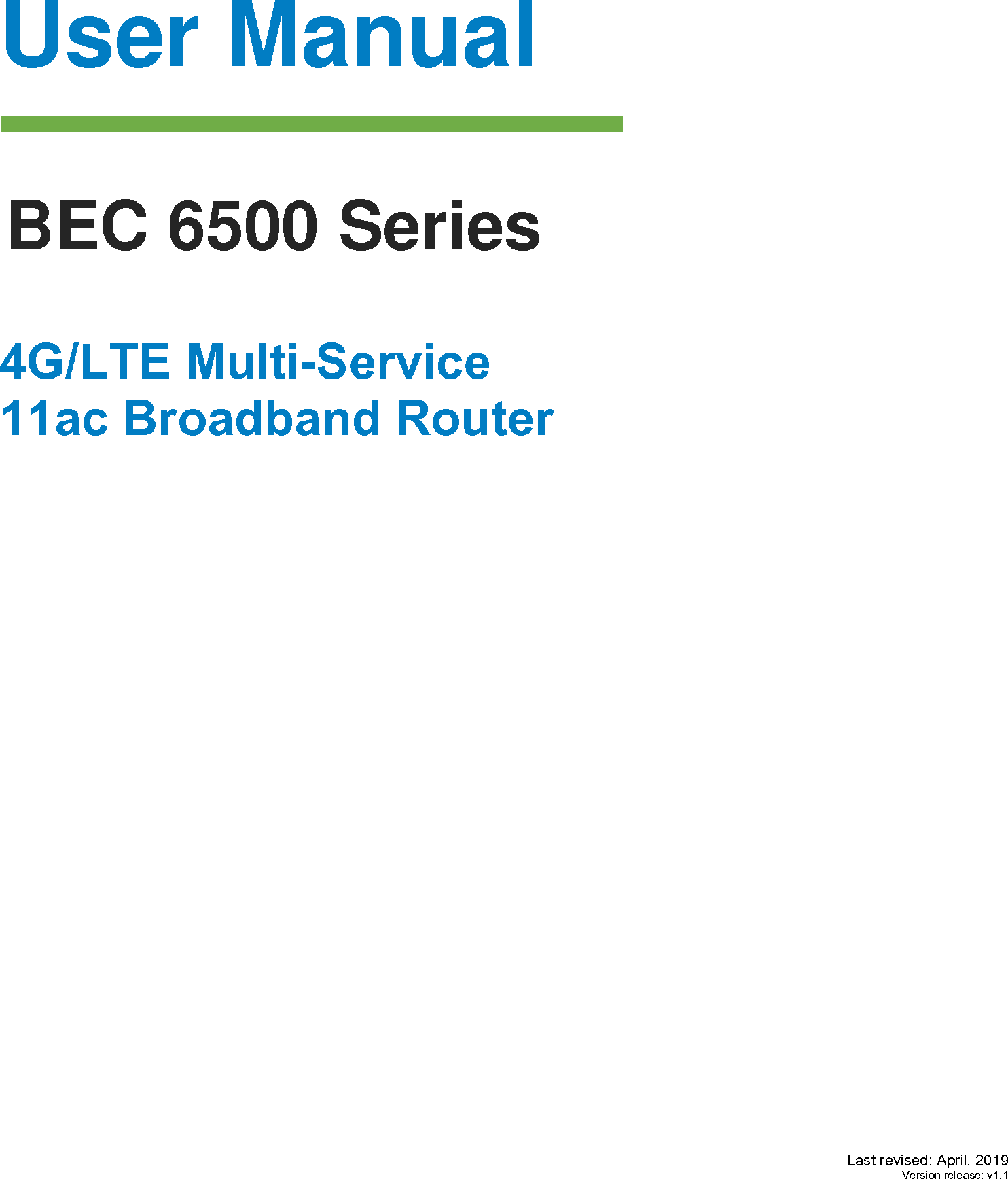 Billion Electric BIL-6500X 4G/LTE Multi-Service 11ac Broadband Router ...