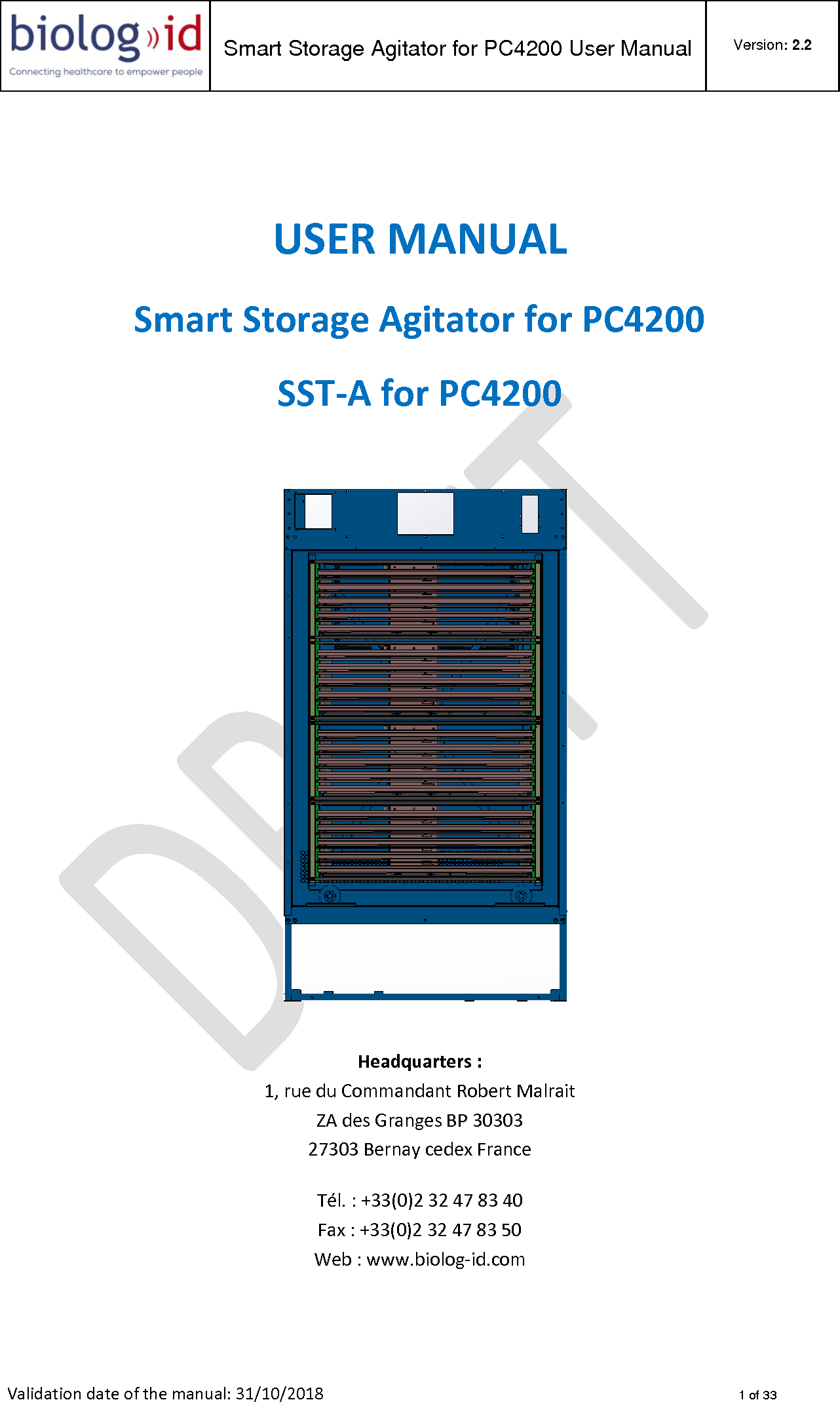 Biolog id SSTA-V2 Smart Storage Agitator User Manual