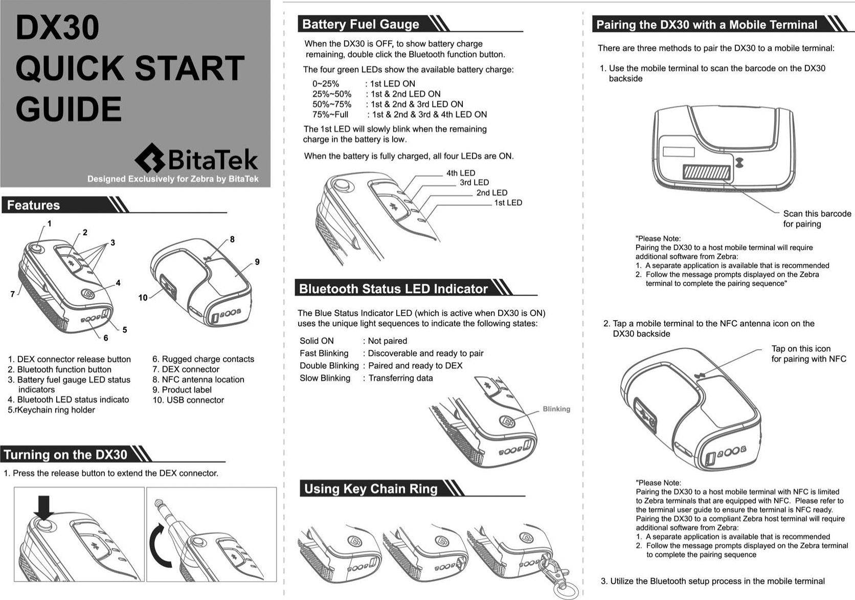 Bitatek BTS003 BT DEX User Manual