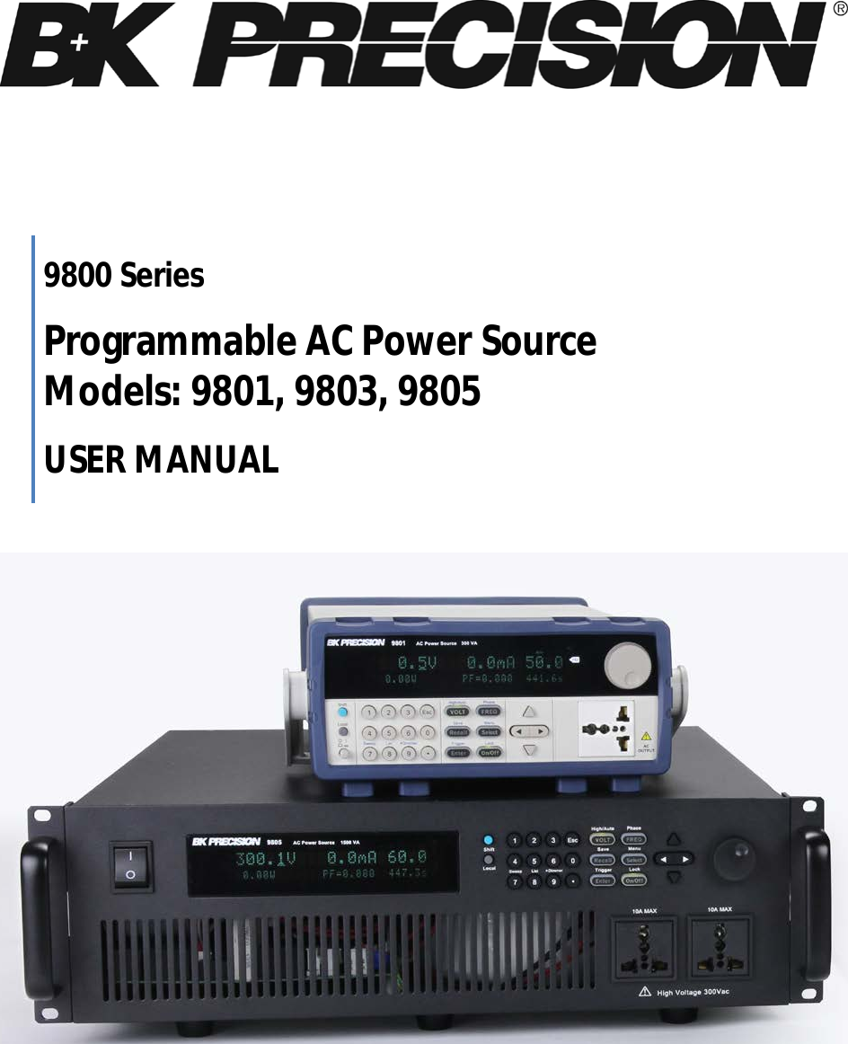 9800 Series User Manual BK9803
