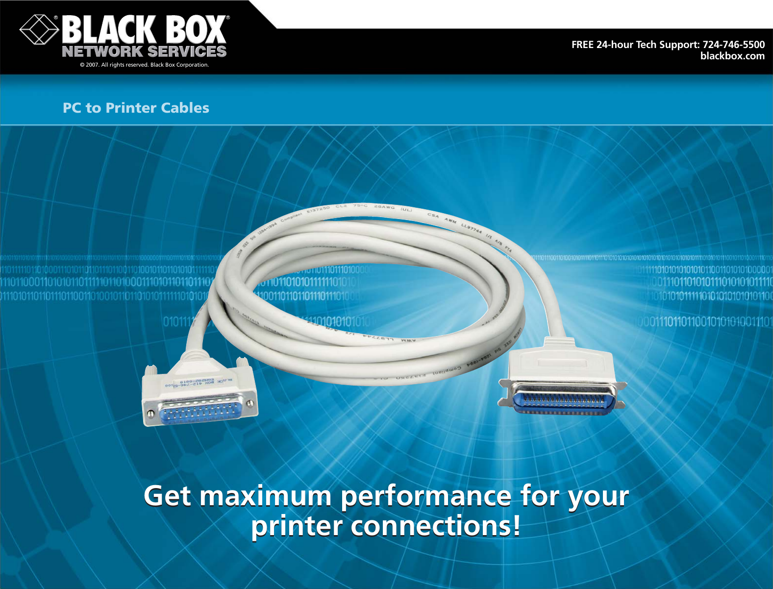 Black Box Pc To Printer Cables Users Manual Bc00601_(13428)_07
