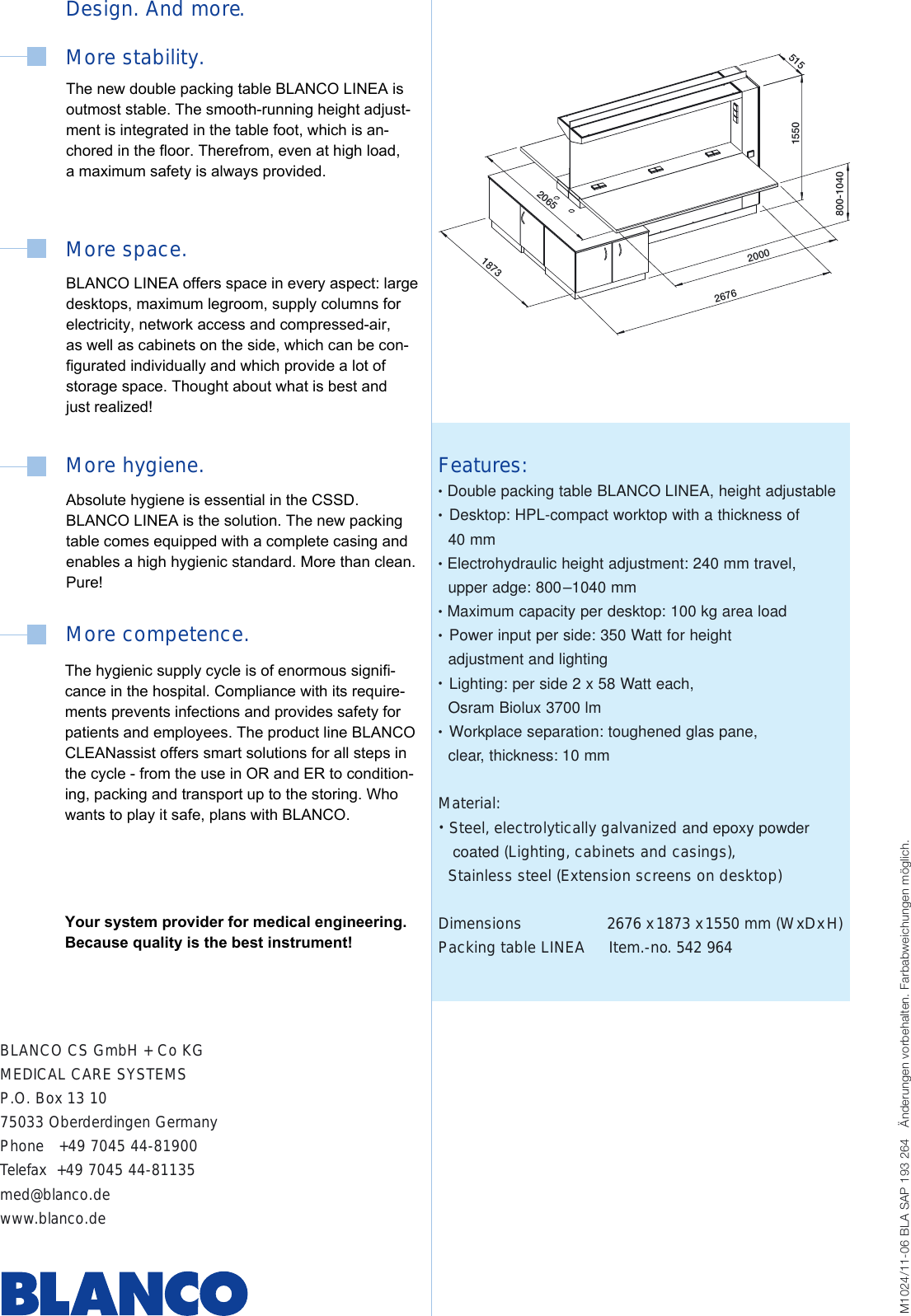 Blanco M1011 06 Users Manual