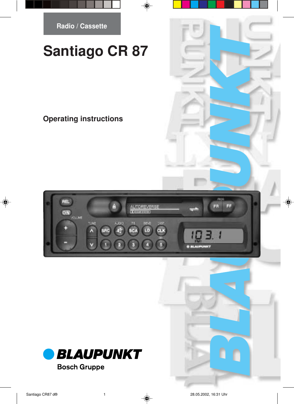 Blaupunkt Santiago Cr 87 Users Manual CR87 Gb.