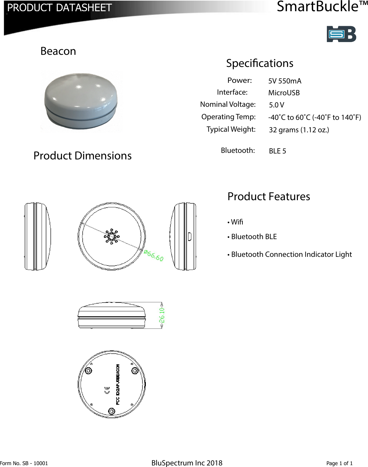 BluSpectrum BEACON The Smart Buckle User Manual