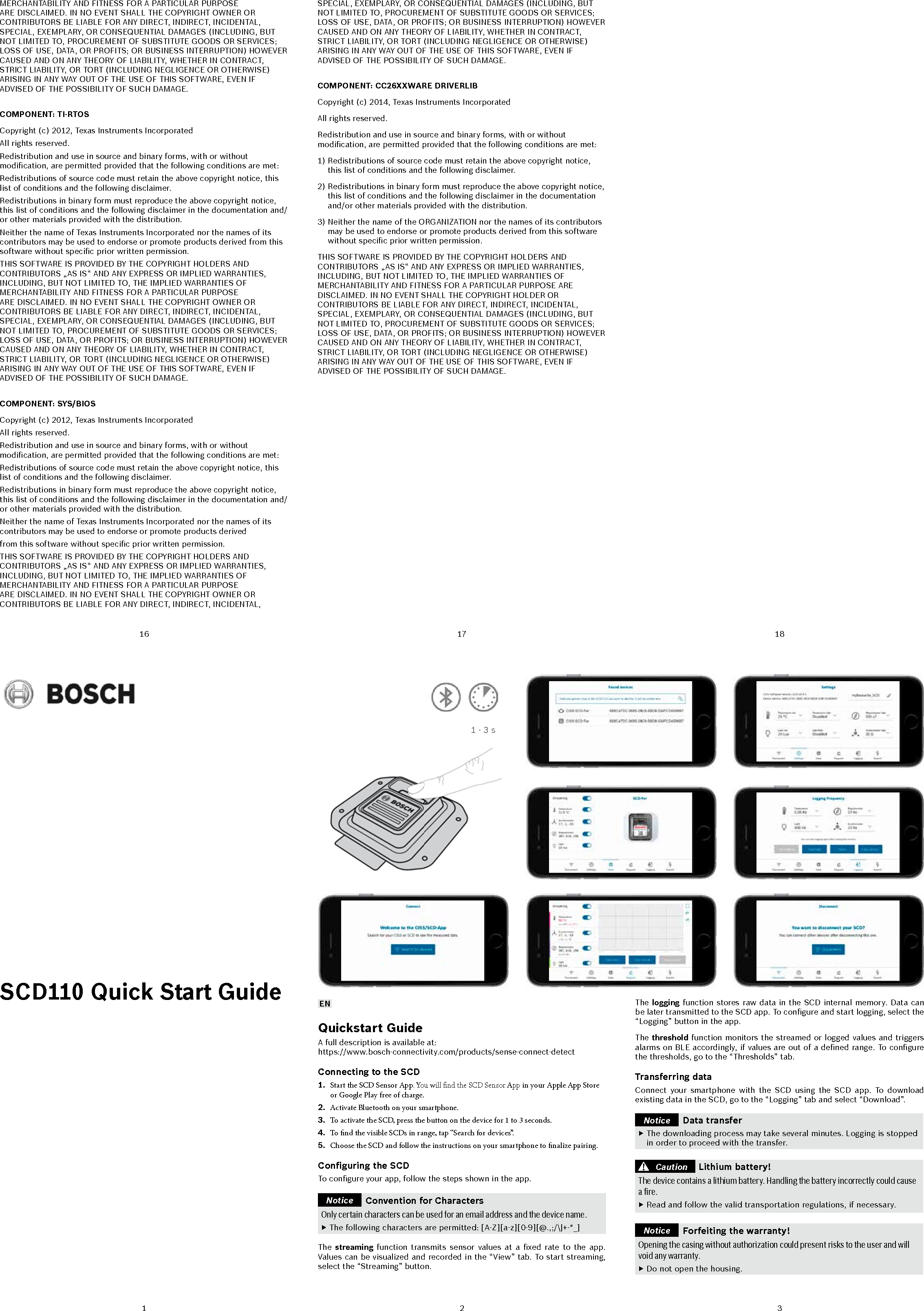 Bosch Connected Devices and Solutions SCD110 Sensor Device with BLE ...