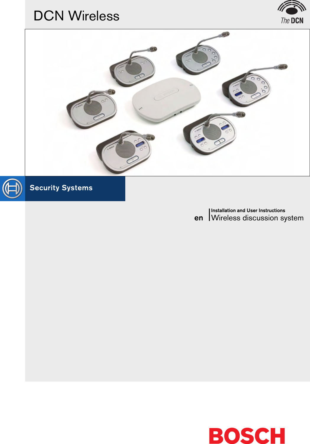 Bosch Security Systems DCNWDU02 DCN Discussion Unit User Manual