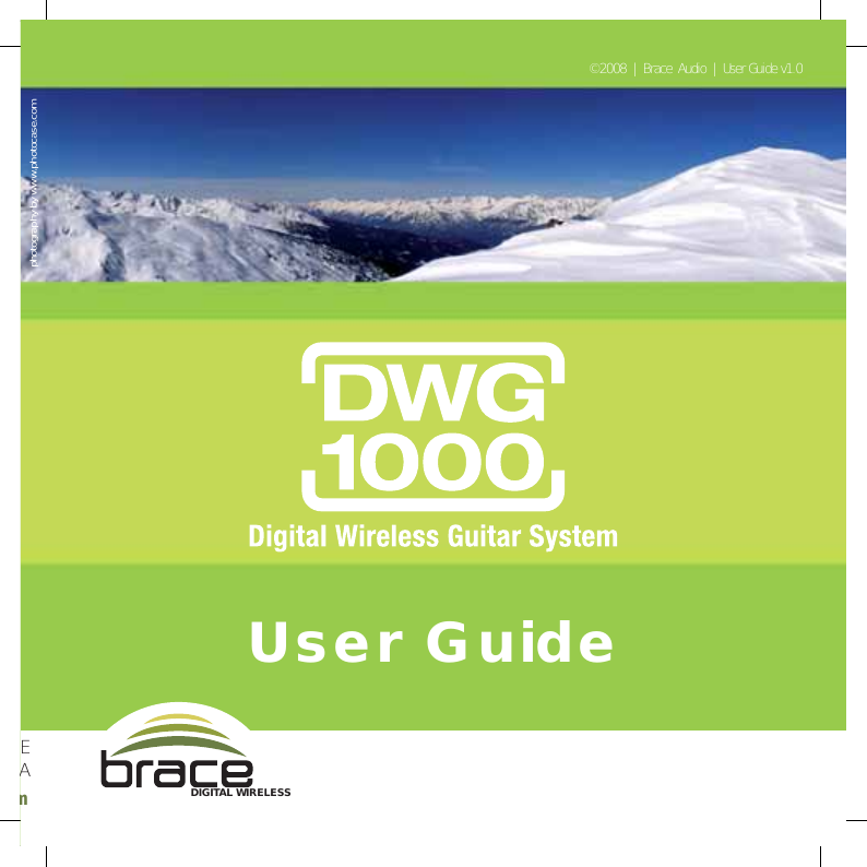 Brace Audio DWG-1000 Wireless Guitar Transceiver User Manual