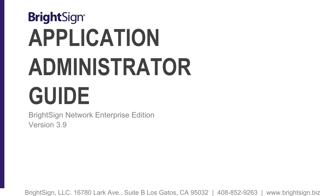 BSNEE Application Admin Guide (3.9)