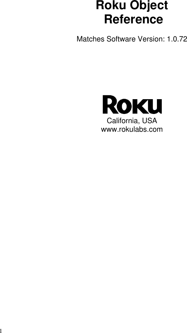 BrightSign HD600 Object Reference V4 HD600Object Referencev4