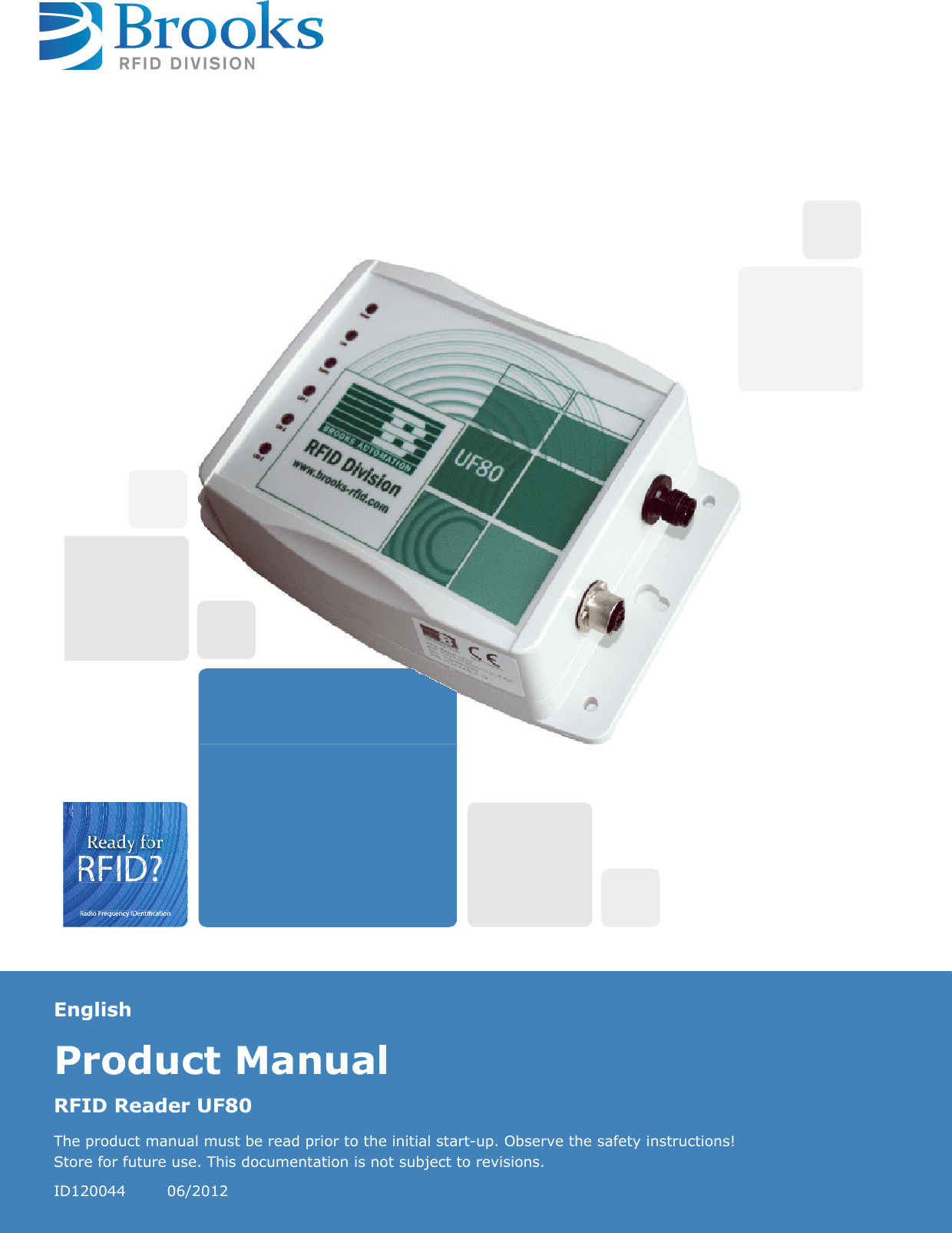 Brooks Automation UF80 RFID UHF Reader Discussion and FAQ Product Manual