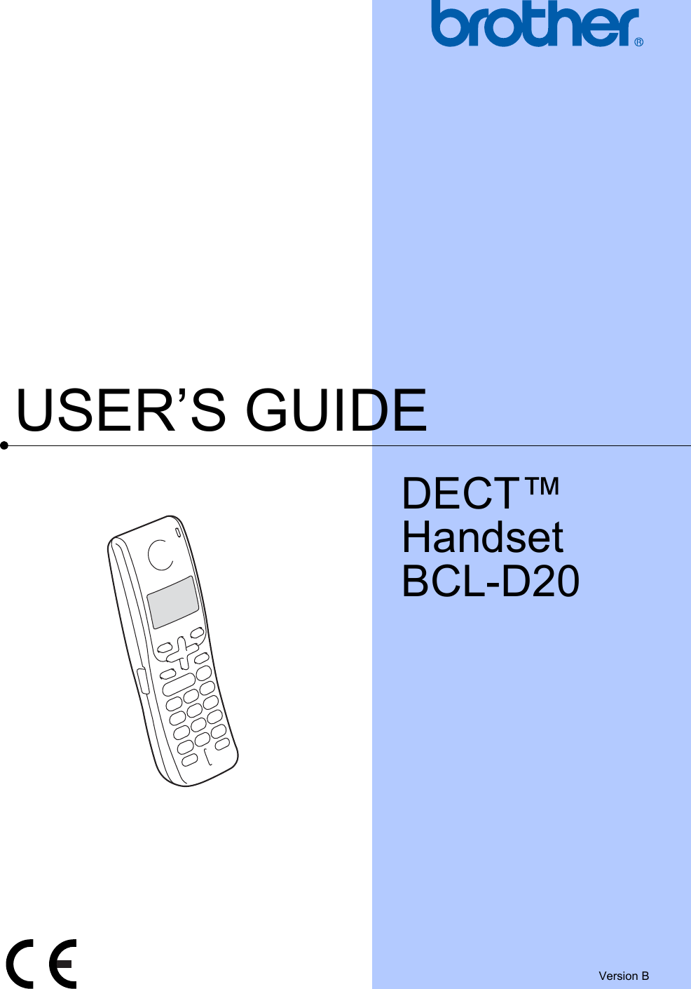 Brother Bcl D20 Users Manual
