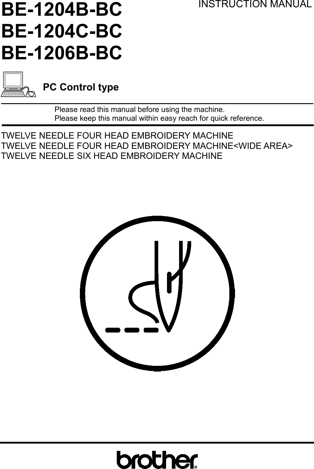 Brother Be 1204B Bc Users Manual Cover