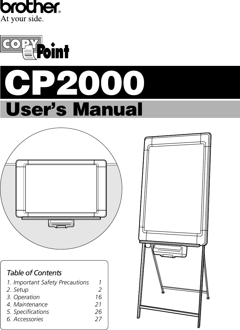 Brother Cp 2000 Owner S Manual UM_CP2000