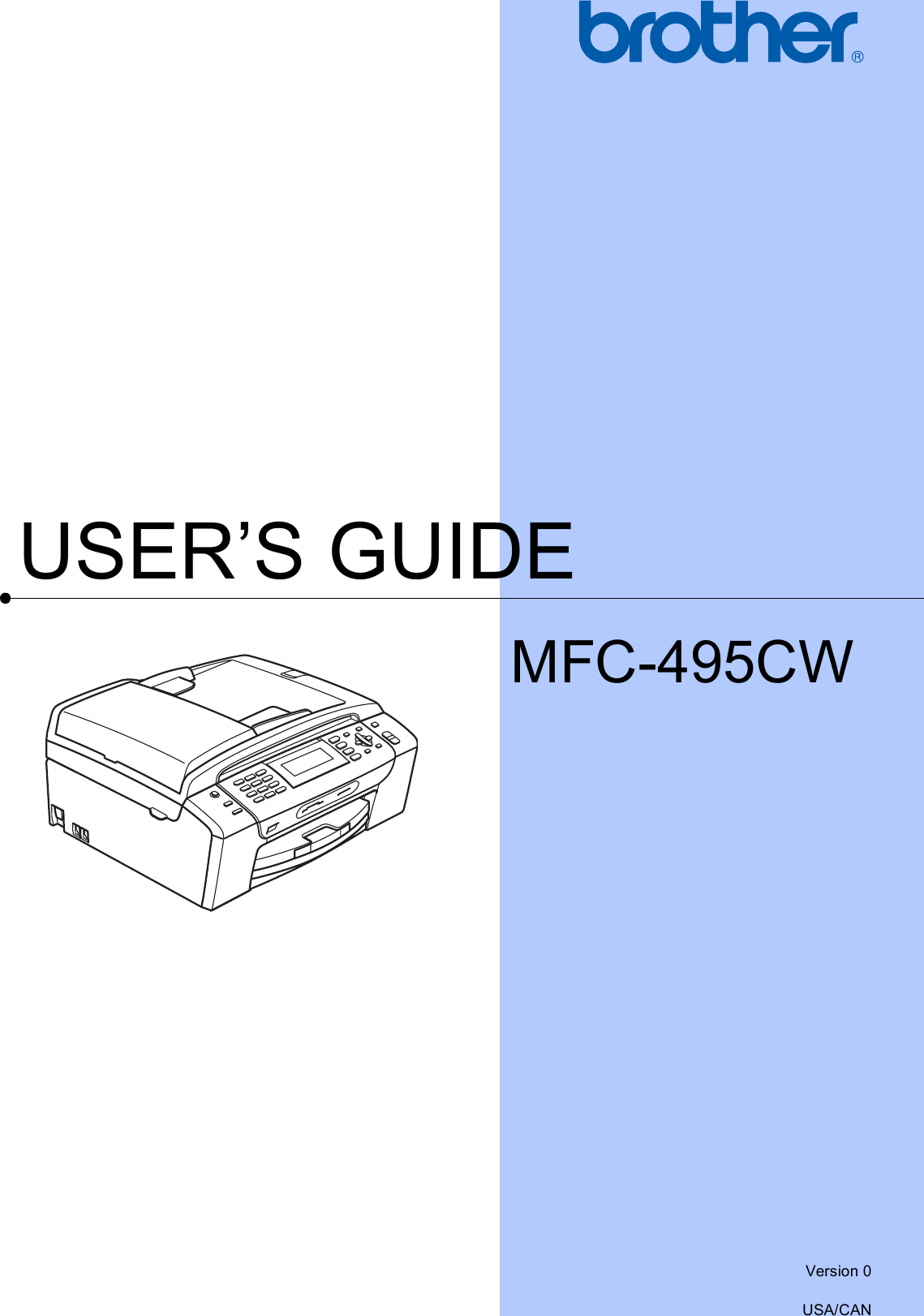 Brother Mfc 495Cw Owner S Manual