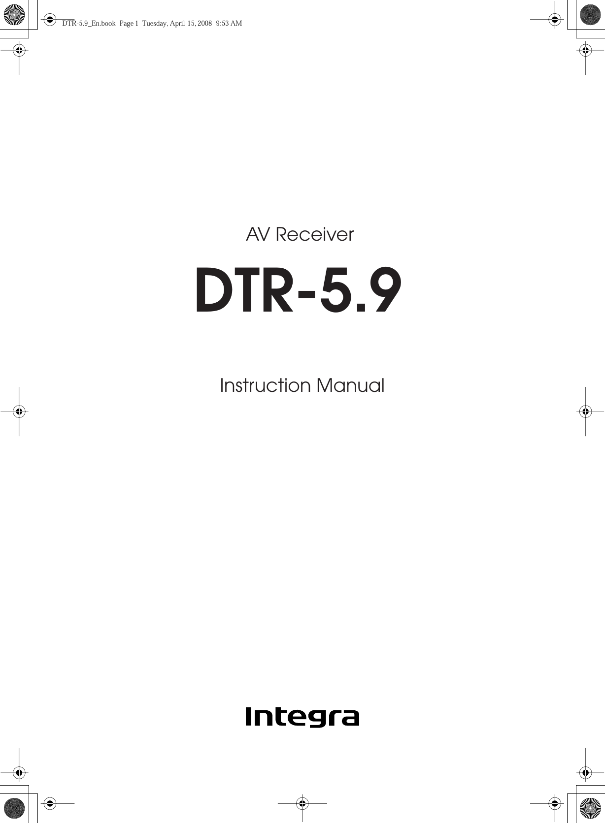 Browning Integra Dtr 5 9 Owners Manual 5.9_En