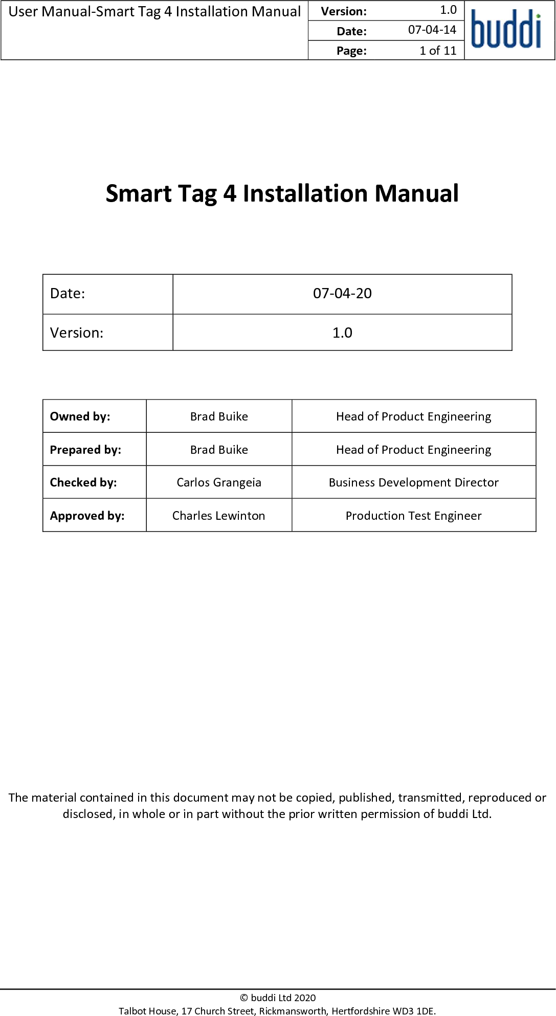Buddi ST4 Smart Tag 4 Discussion and FAQ User Guide
