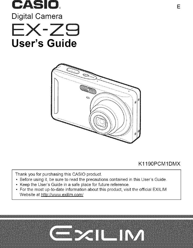 CASIO Cameras, All Manual L0806027