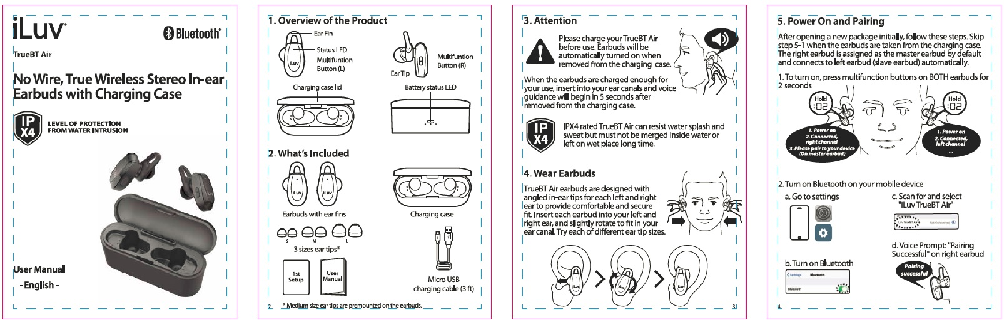 CE LINK TWST02V5 True wireless Bluetooth headset User Manual UM