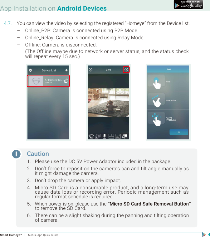 CNB Technology NS21-6QRY HOME CCTV CAMERA User Manual Quick G NS21 9QRY t 415A