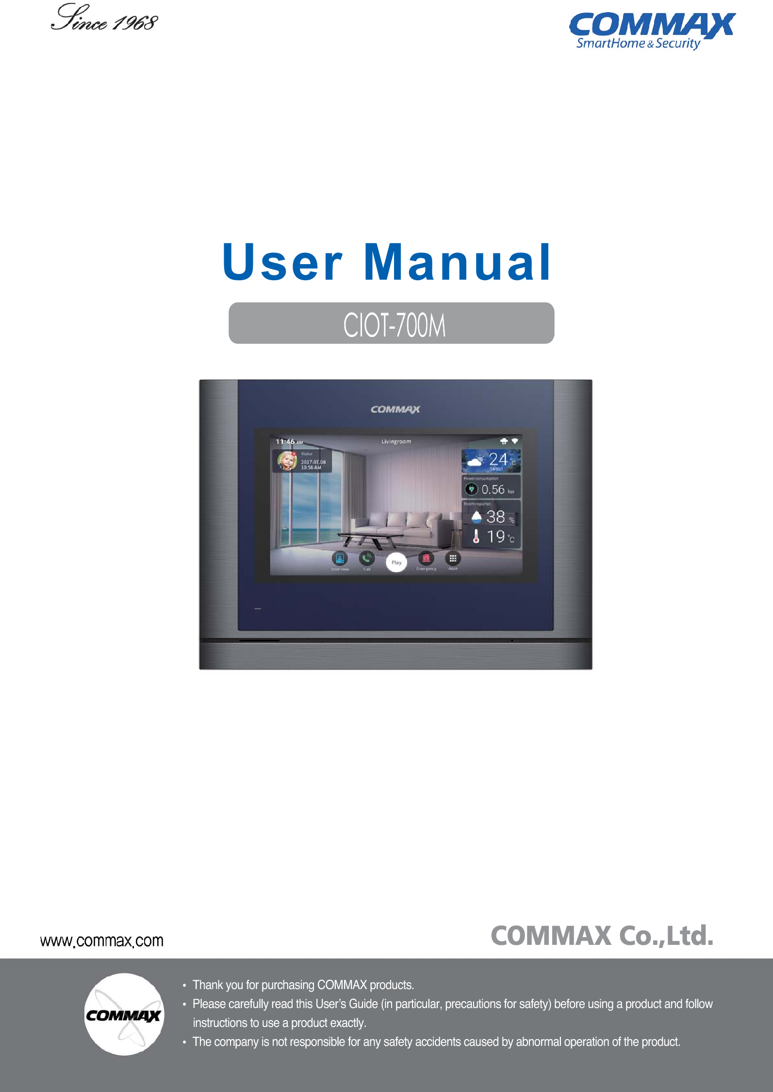 COMMAX CMX-ZG03 Zigbee Module User Manual CHP 70M