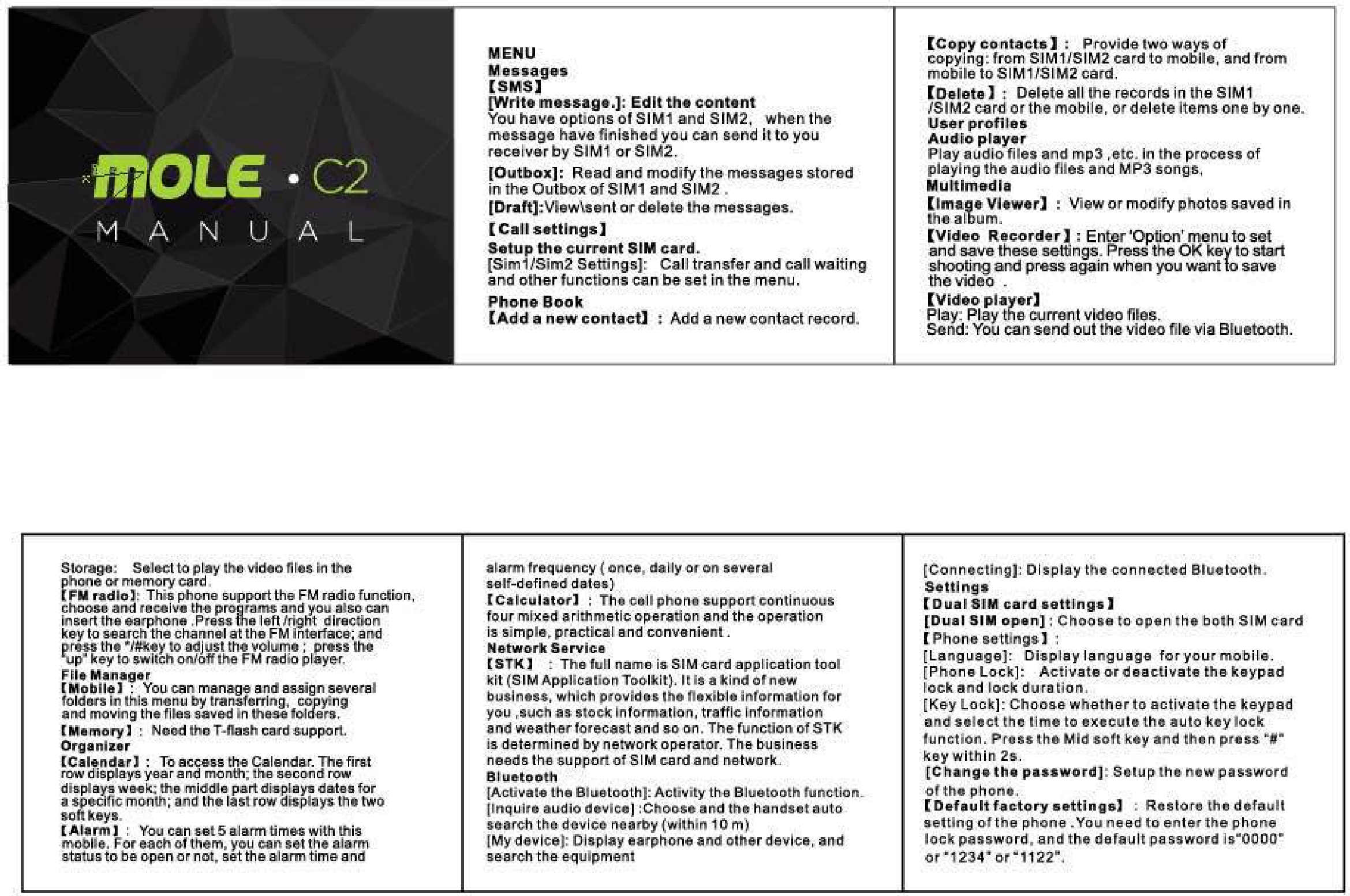 CONNECTED THINKING C2 Mobile Phone User Manual C8ABD2B3B4ABD5E6CDBCC6AC