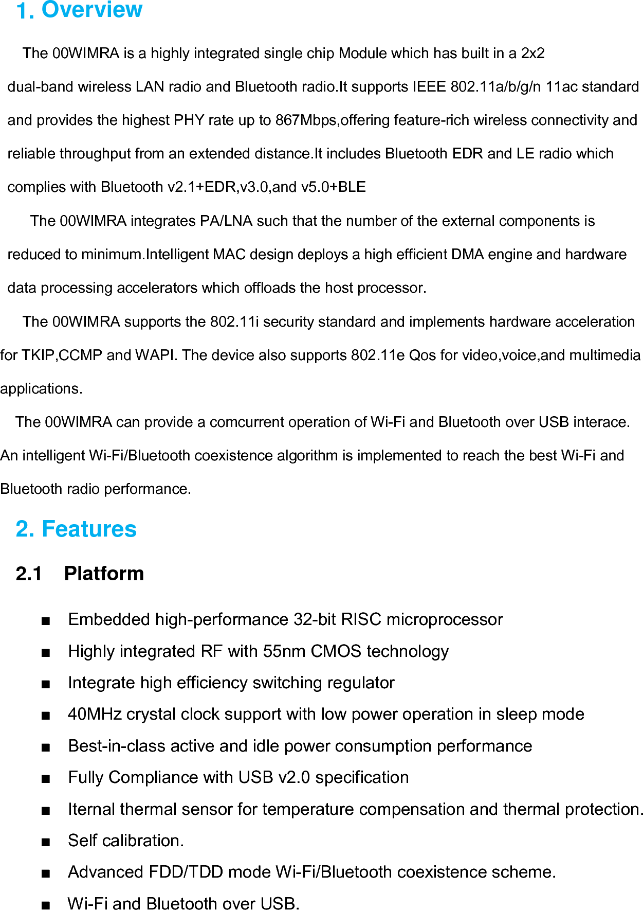 CTOUCH Europe 00WIMRA WIFI MODULE User Manual