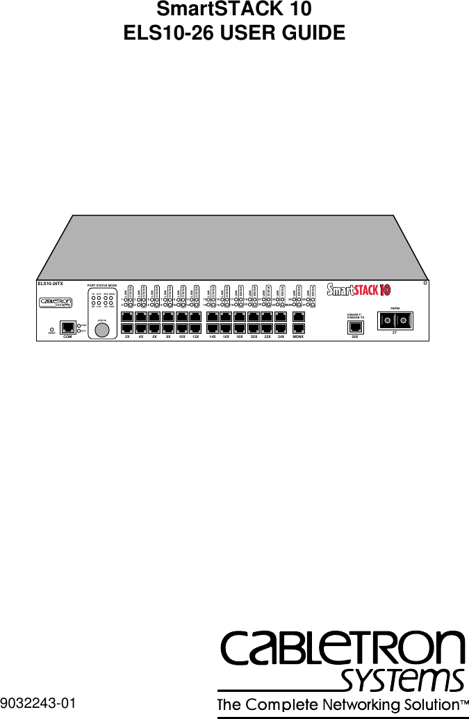 Cabletron Systems Els10 26Tx Users Manual