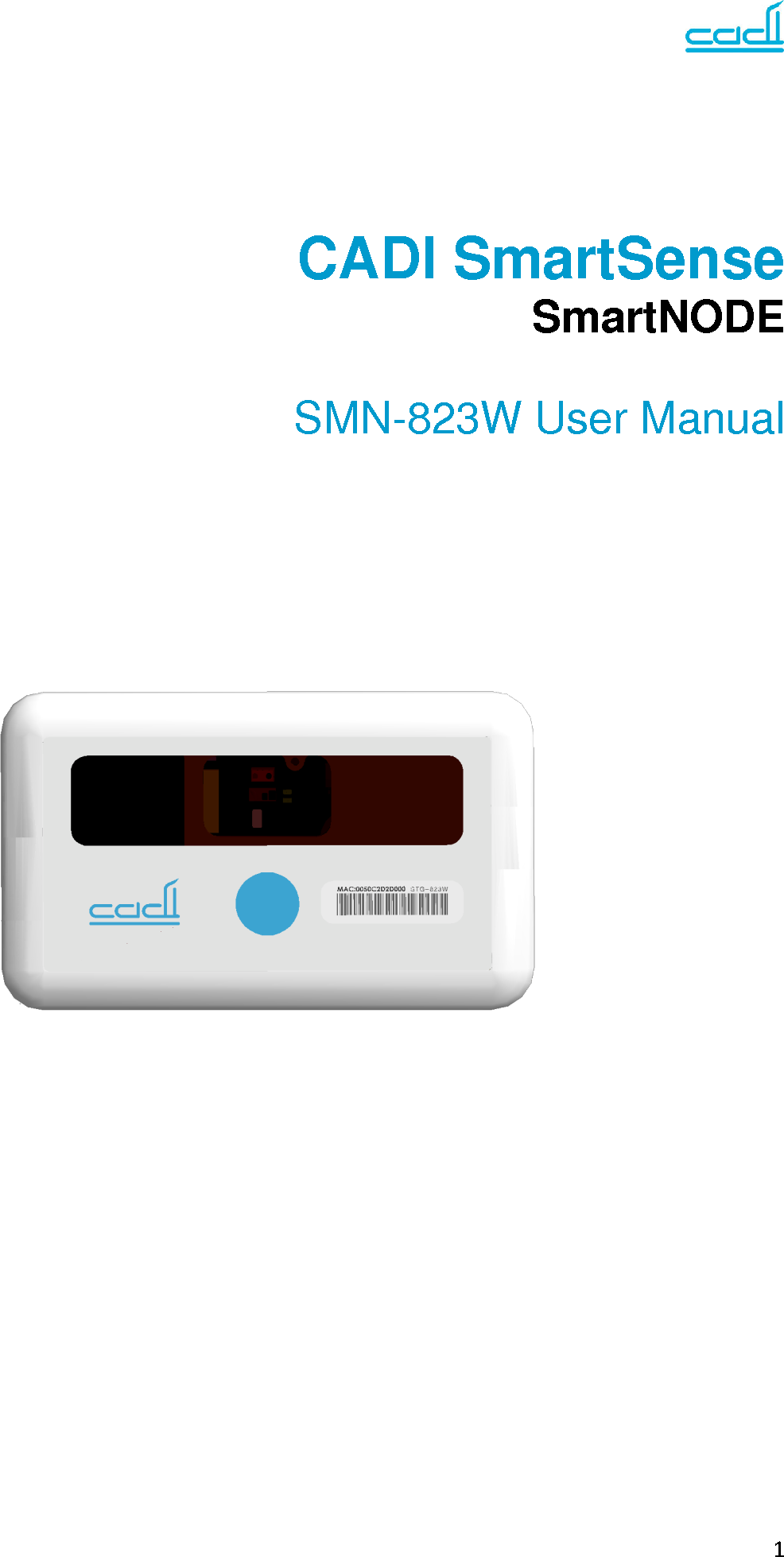 Cadi Scientific SMN-823W SmartNODE User Manual