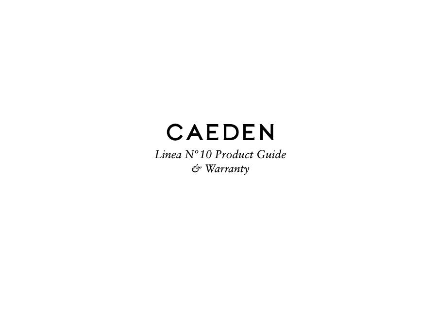 Caeden 30 Linea No10 User Manual