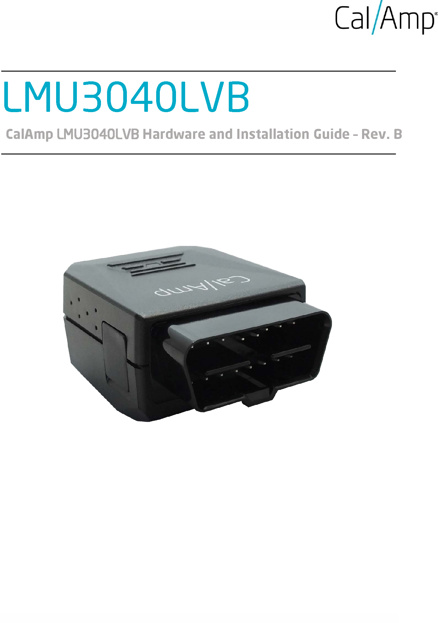 CalAmp 3040LV Tracker User Manual