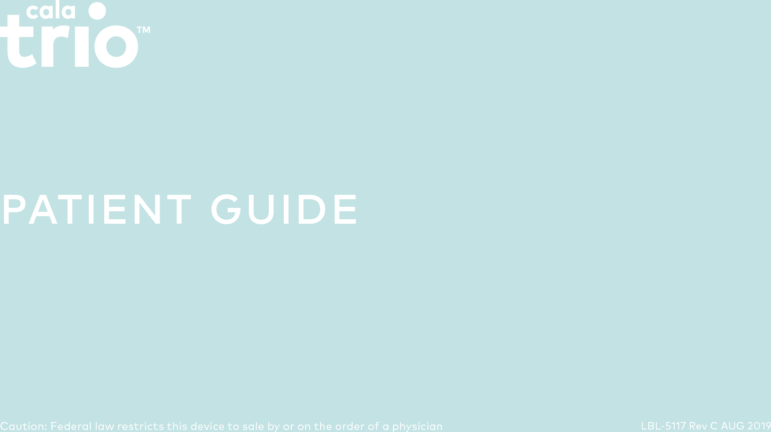 Cala Health BASE0017 Cala Trio Base Station User Manual