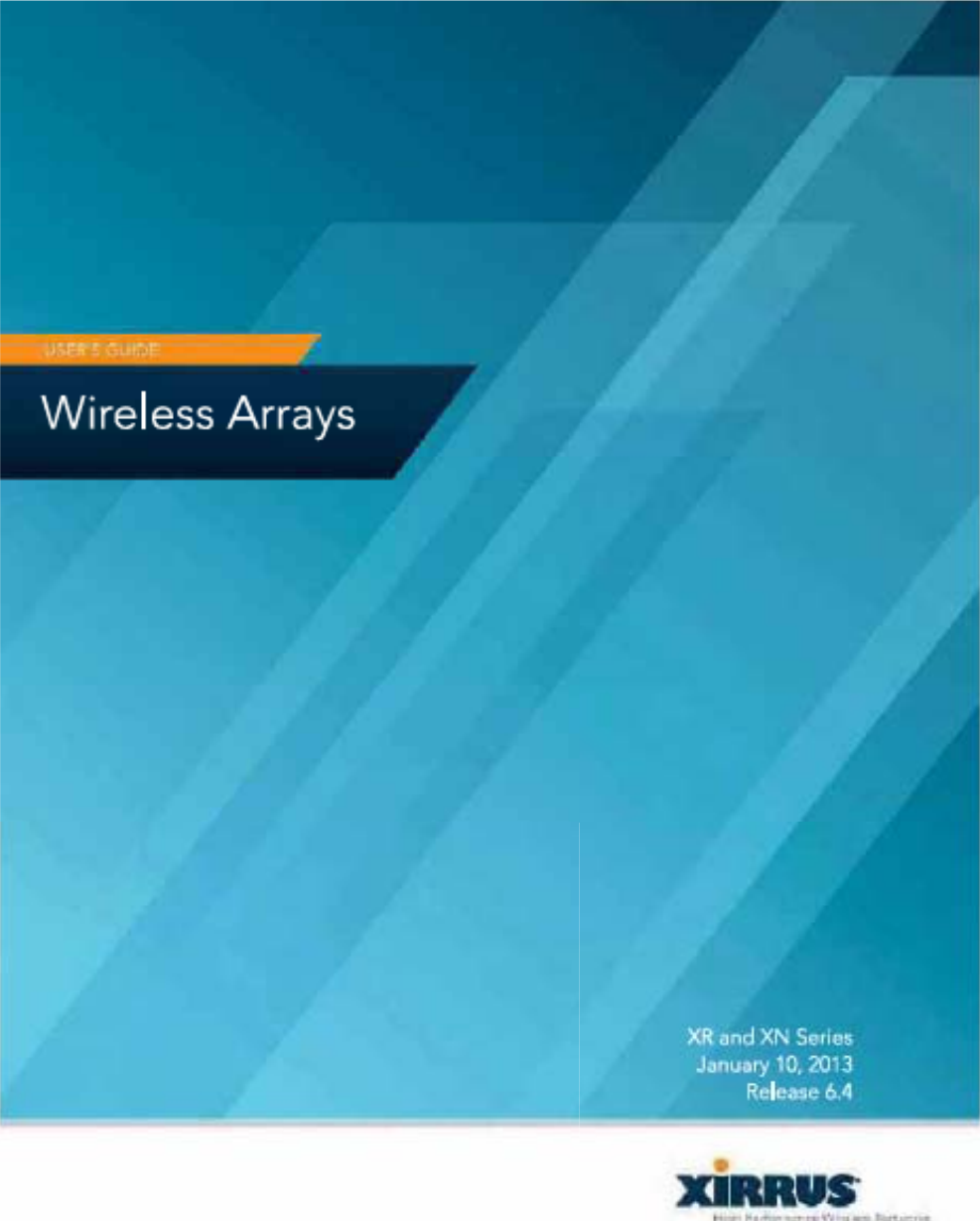 Cambium Networks XR520 Xirrus Wireless Array User Manual User s maunal