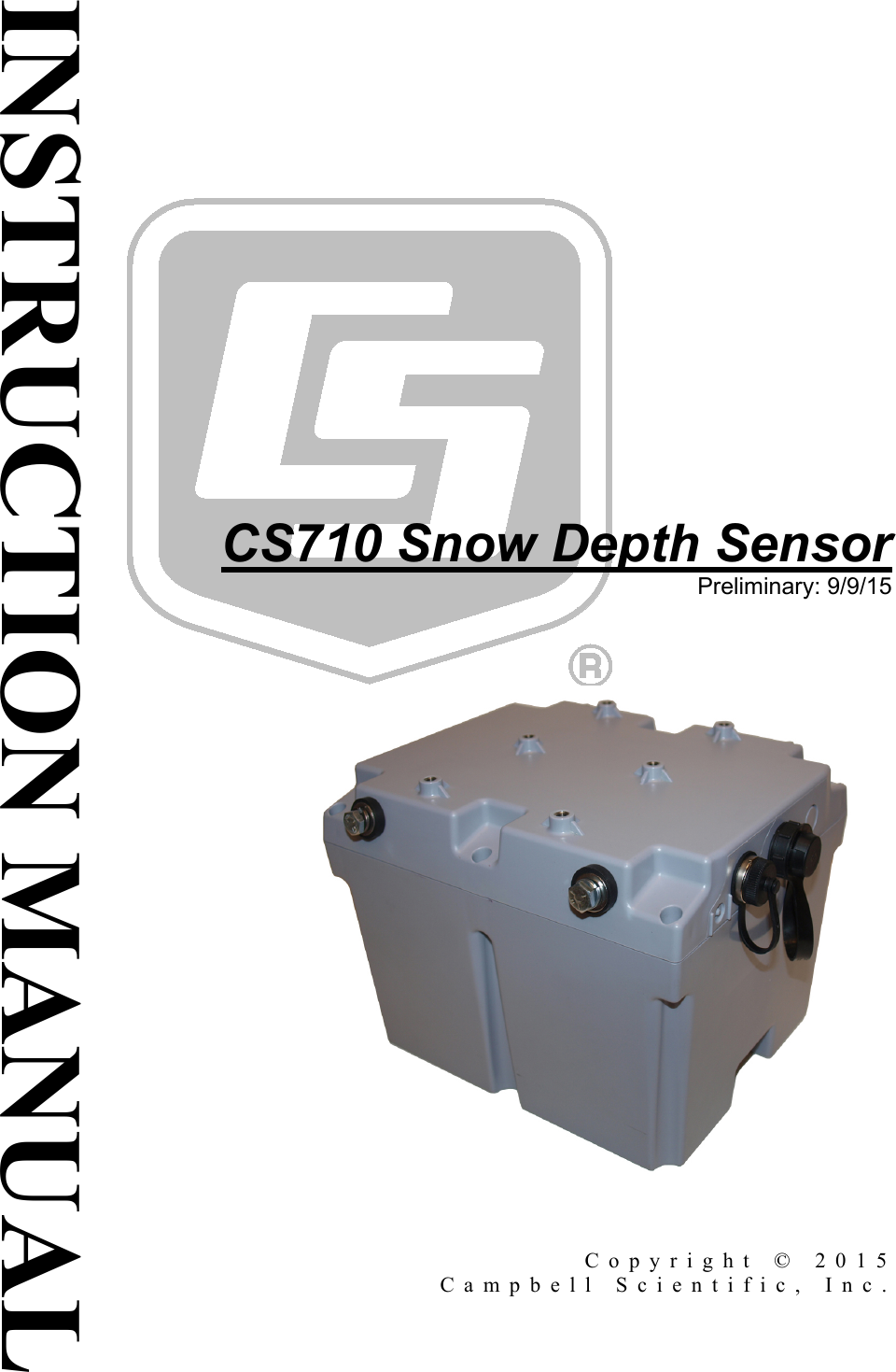Campbell Scientific CS710 Snow Depth Sensor User Manual CS710