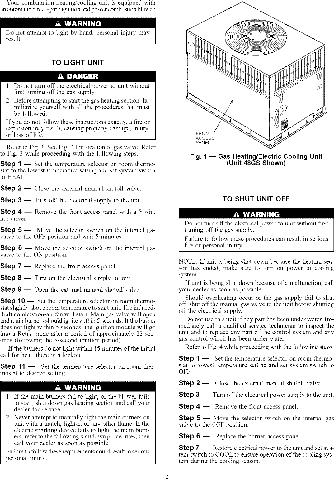 Carrier 48GS024060300 User Manual CENTRAL PACKAGE Manuals And Guides ...