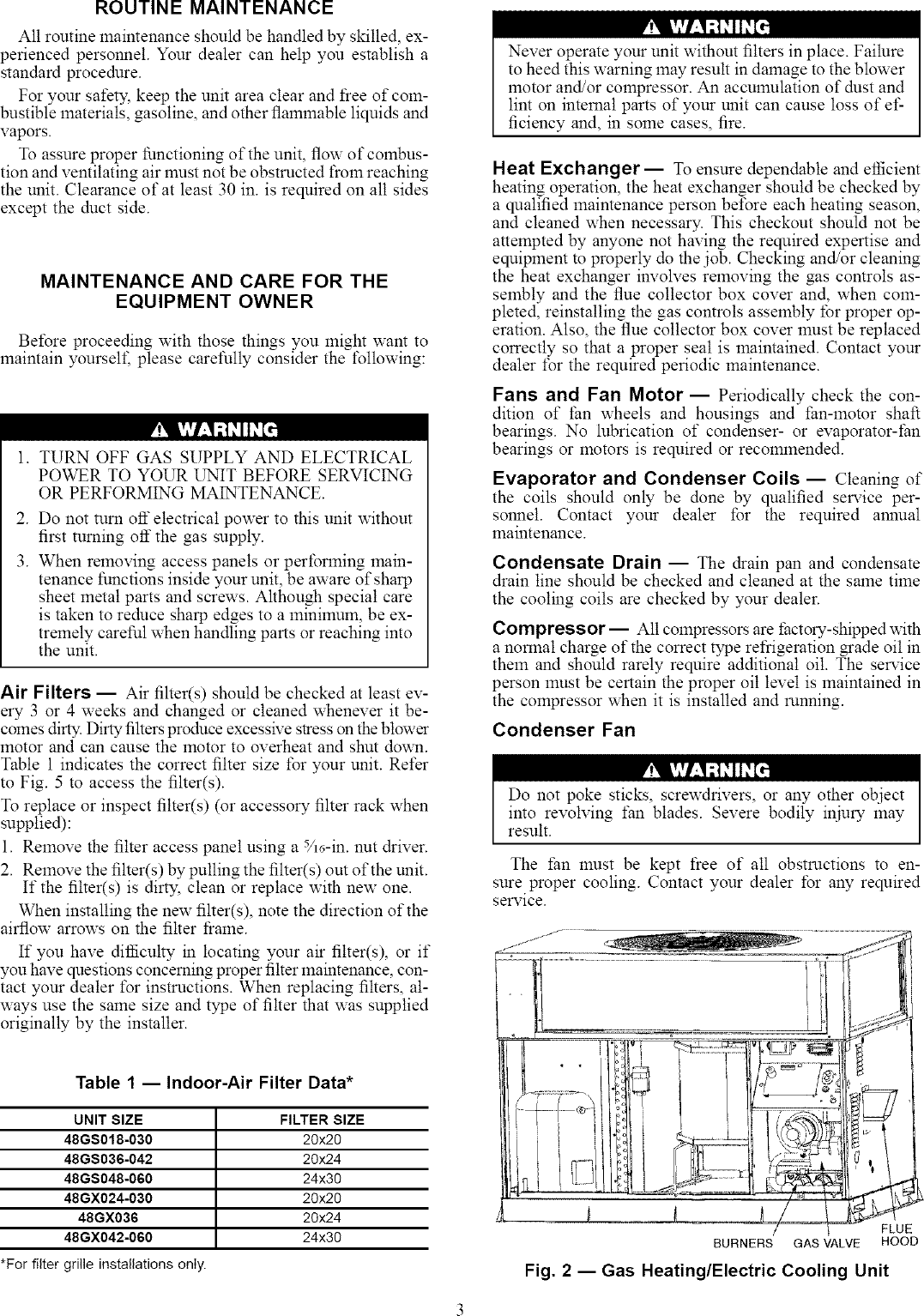 Carrier 48GS024060300 User Manual CENTRAL PACKAGE Manuals And Guides ...