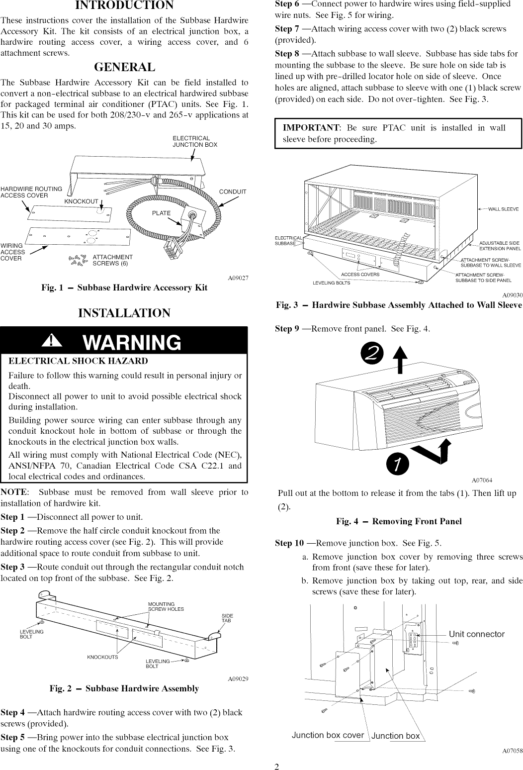 Carrier 52MEAU09301AA User Manual PACKAGE UNIT Manuals And Guides L0902497