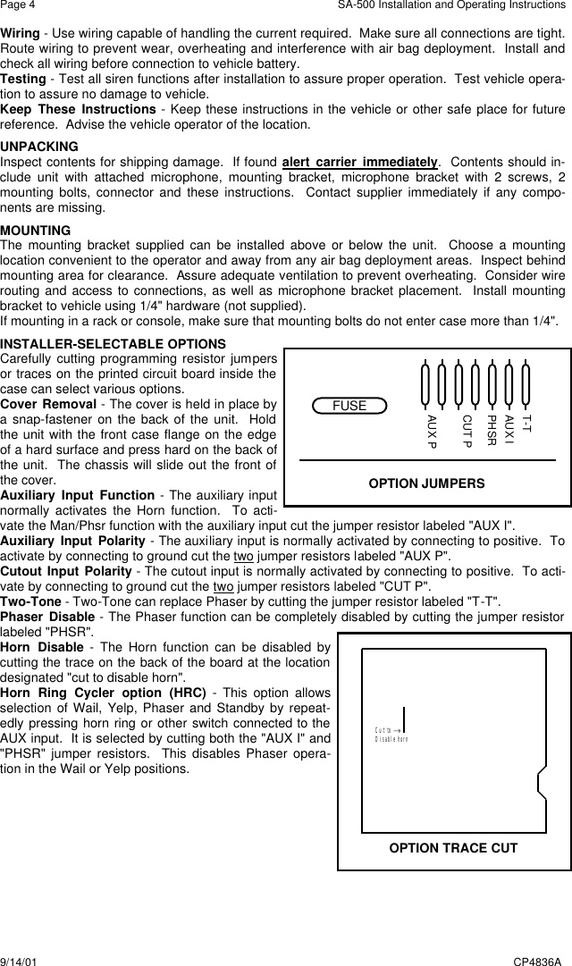 Carson Optical Siren Amplifier Sa 500 Users Manual 10