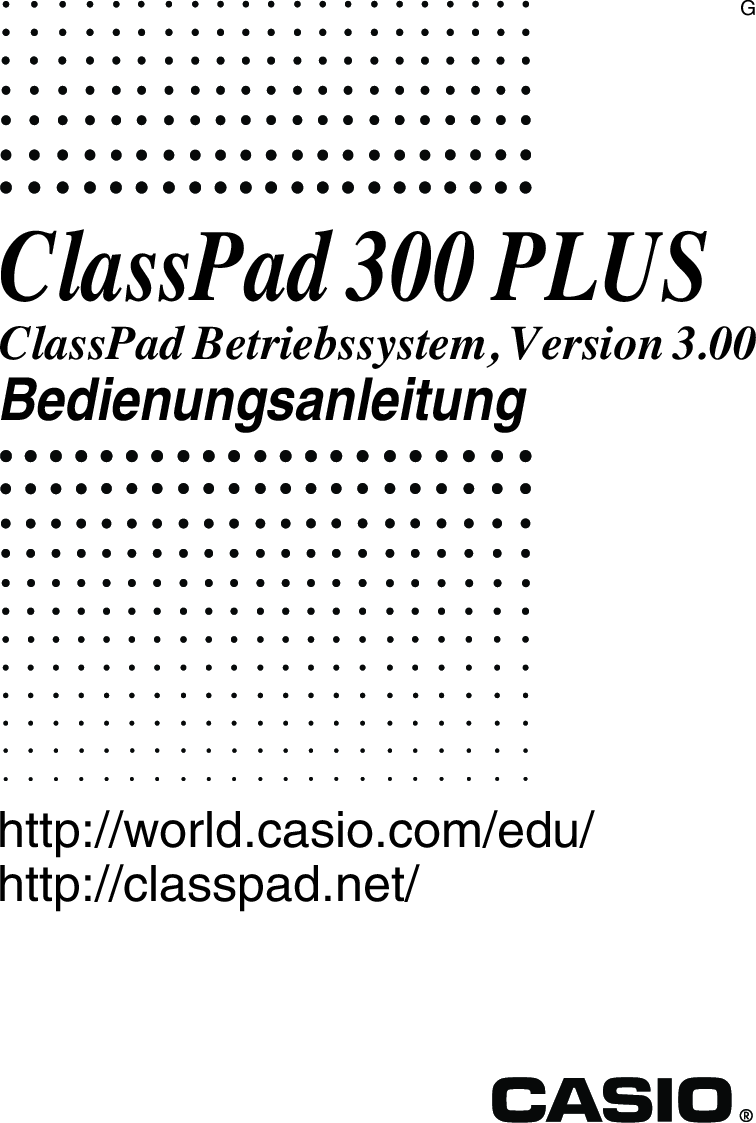 Casio ClassPad 300 PLUS_Ger CP300ver300 DE