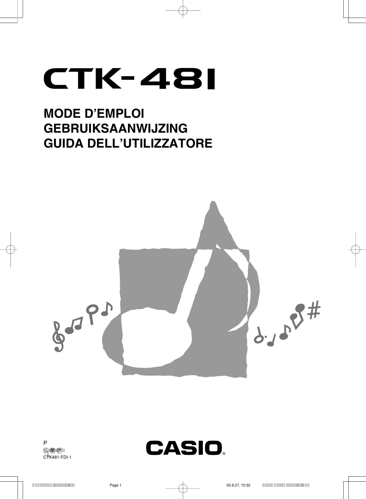 Casio CTK481_FDI_cover1.p65 CTK481 IT