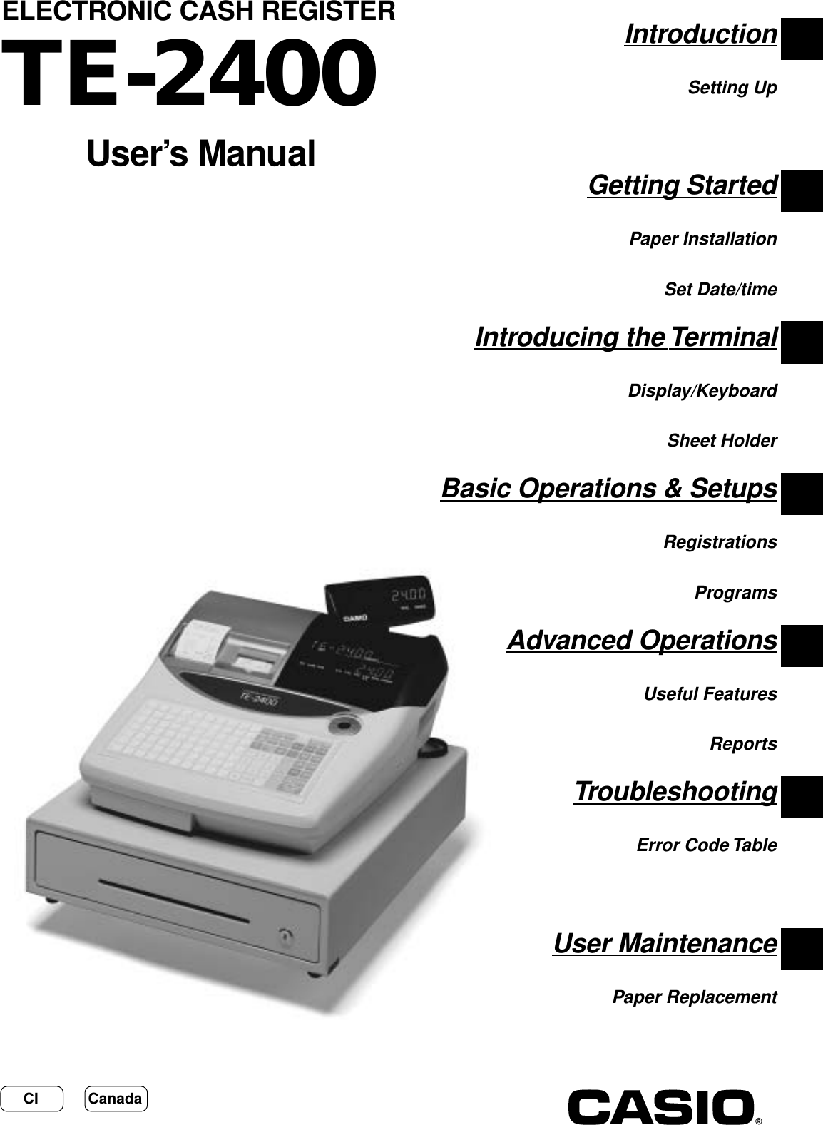 casio-electronic-cash-register-te-2400-users-manual-user-s