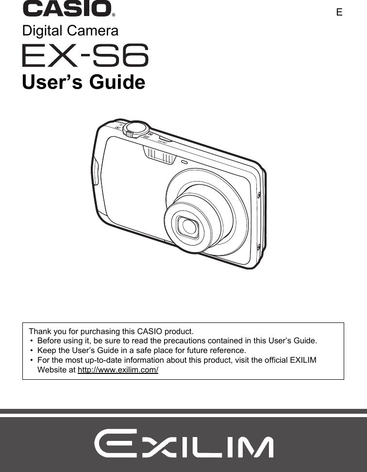 Casio Ex S6 Users Manual